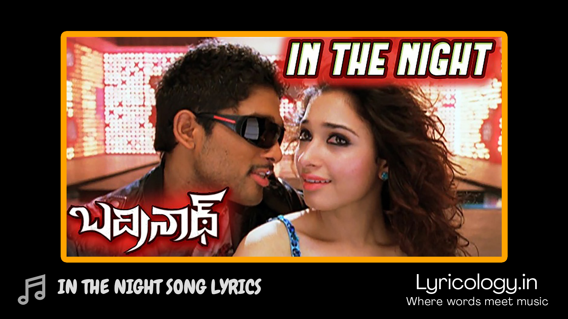 In the night Song Lyrics – Badhrinaadh Telugu Movie | Lyricology.in